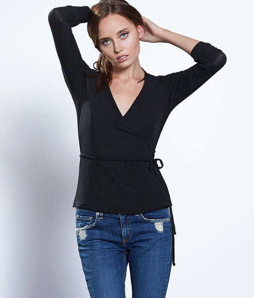 Eucalyptus Ribbed Wrap Top – stylesaint